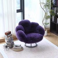 China Living Room Chair MOYI Designer Sofa Chair Modern Soft Sable Fabric Luxury Rotatable Leisure Bear Paw Shaped Lounge Chair for sale