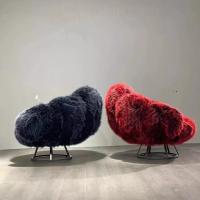 China Living Room Chair MOYI Designer Sofa Chair Modern Soft Sable Fabric Luxury Rotatable Leisure Bear Paw Shaped Lounge Chair for sale