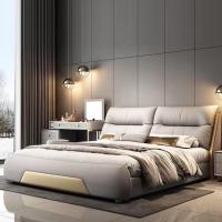 China Customized Color Double Super King Size Bed Frame Italian Modern Upholstered Luxury Furniture Bed 150 200 180 200cm for sale