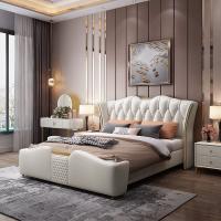 China Soft Bed Italian Modern Upholstered Luxury Bed Frame Super King Size Bed Double Designs MOYI Set Furniture Bedroom Furniture for sale