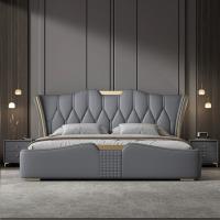 China Soft Bed Italian Modern Upholstered Luxury Bed Frame Super King Size Bed Double Designs MOYI Set Furniture Bedroom Furniture for sale