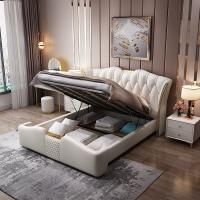 China Soft Bed Italian Modern Upholstered Luxury Bed Frame Super King Size Bed Double Designs MOYI Set Furniture Bedroom Furniture for sale
