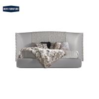 China Soft Bed Modern Upholstered Frame King Bed Luxury Italian Leather Queen Size MOYI Italian 2023 Collection for sale