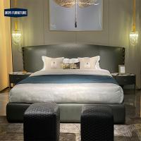 China Soft Bed Modern Upholstered Frame King Bed Luxury Italian Leather Queen Size MOYI Italian 2023 Collection for sale