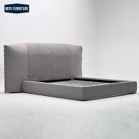 China Soft Bed Modern Upholstered Frame King Bed Luxury Italian Leather Queen Size MOYI Italian 2023 Collection for sale