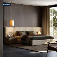 China Metal Frame Soft Bed Luxury Home Furniture Italian Design Villa Master Bedroom Furniture Leather King Size Bed for sale