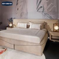 China Synthetic Leather Upholstery Material Modern Super King Size Leather Bed Frame Customized Color Platform Bed Design for sale