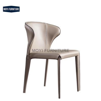 China Modern Italian Minimalist Saddle Leather Chair Ideal for Home Bar Coffee Shops Milk Tea Shops Commercial Hotel Furniture for sale