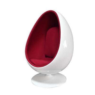 China end Wood Grain Round Chair Nordic Vintage Leisure Chair Wood Leather Tea Table Living Room Supporting Furniture Egg Chair for sale