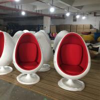 China end Wood Grain Round Chair Nordic Vintage Leisure Chair Wood Leather Tea Table Living Room Supporting Furniture Egg Chair for sale