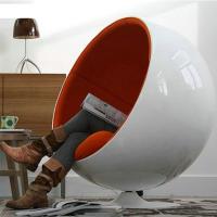 China end Foshan Creative Modern Simple Living Room FRP Leisure Chair Designer Mall Art Sphere Space Recliner Chair for sale