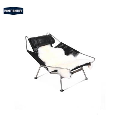 China Custom Leisure Chair Handwoven  Rope Nordic Minimalist Lounge Chair Modern Furniture Living Room Balcony Recliner for sale