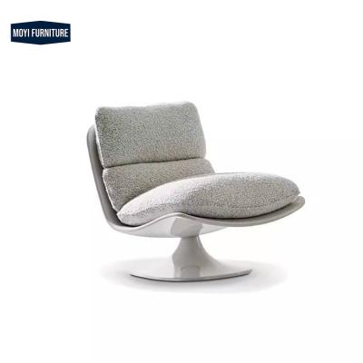 China Leisure Chair Custom Wood Base Sponge Lounge Chair Featuring Elegant Leather Warm Teddy Fabric for Villa Hotel Comfort for sale