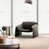 China Leather Wood Metal Comfortable Leisure Chair Modern Minimalist Art Living Room Balcony Lounge Chair Nordic Light Luxury Designer for sale