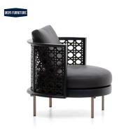 China Synthetic Leather High End MOYI Italian Designer Single Sofa Modern Nordic Living Room Lounge Chair for sale