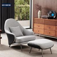 China Sponge Filled Leisure Chair Single Seater Modern Sofa Armchair with Metal Feet Functional Living Room Furniture for sale