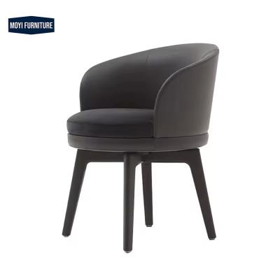 China CUSTOM Dining Room Furniture Elegant Velvet Upholstered Leather Swivel Comfortable Modern Nordic Luxury Dining Chair for sale