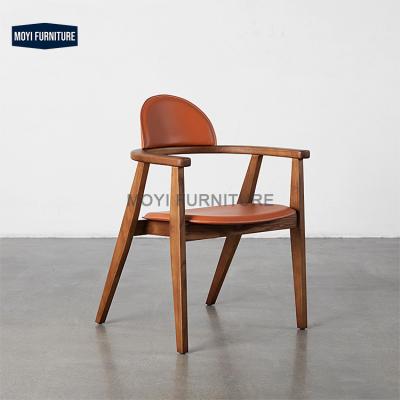 China Wood Modern Dining Chair with Backrest Comfortable Relaxation Suitable Japanese Family Living Room Leisure Cafe for sale
