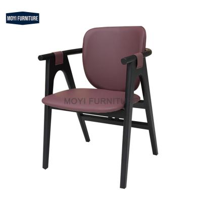 China Wooden Foam Fabric Dining Chair Solid Wood Backrest MDF Panel Modern Chinese Style Ideal Home Hotel Model Room Furniture for sale