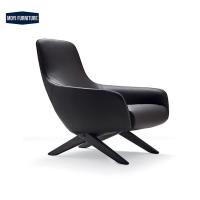 China Carpet Recommended Modern Comfortable Single Person Leather Leisure Chair Stylish Single Seating Living Room for sale