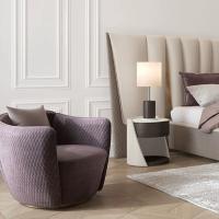 China Mail Packing Sponge Filled MOYI Light Luxury Chair Living Room Furniture Single Sofa Fabric Leisure Italian Negotiation Chair for sale
