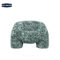 China Leisure Chair Pink Fabric Modern Armrest Love Single Sofa Chair Luxury Decorative Flower Petal Modern Living Room Chair for sale