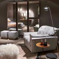 China Living Room Furniture Modern Luxury Leather Sofa Set Featuring Wood and Metal Materials Italian Design Single Chair for sale