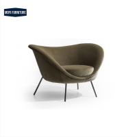 China Metal Legs MOYI Scandinavian Design Velvet Sofa Blue Leisure Chairs Modern Home Furniture Luxury Occasional Seating for sale