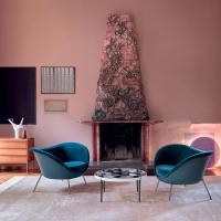 China Metal Legs MOYI Scandinavian Design Velvet Sofa Blue Leisure Chairs Modern Home Furniture Luxury Occasional Seating for sale