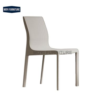 China CUSTOM Stainless Steel Legs Upholstered Saddle Leather Dining Chair Modern Italian Design Living Room Restaurant Furniture for sale