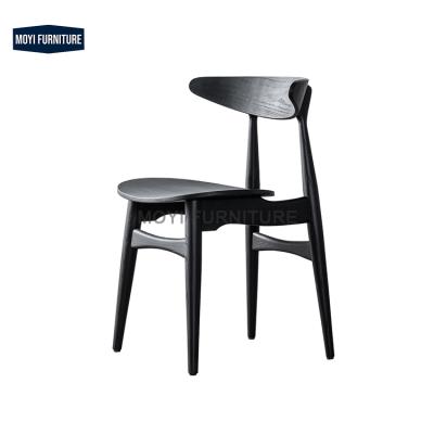 China Wabi Sabi Dining Chair Upholstered Leather Solid Wood Natural Wooden Coffee Shop Hotel Seating Chairs Restaurant Chairs for sale