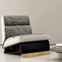 China Velvet Fabric Upholstered Single Sofa Lounge Chair Modern Living Room Furniture Minimalist Comfortable Design for sale