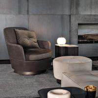 China Modern Leather Wood Metal Relax Lounge Living Room Single Seater Sofa Armchair Swivel Accent Velvet Chair with Foot Rest for sale