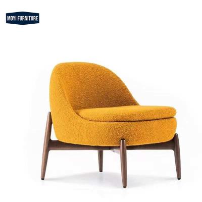 China Home Living Room Leisure Chair MOYI Modern Italy Design Arm Chair Leather Accent Sofa Chairs Waiting Room Single Accent Chair for sale