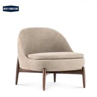 China Home Living Room Leisure Chair MOYI Modern Italy Design Arm Chair Leather Accent Sofa Chairs Waiting Room Single Accent Chair for sale