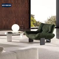 China Home Living Room Modern Scandinavian Sofa Chairs Upholstered Seat Solid Walnut Wood Leg White Lambswool Fabric Leisure for sale