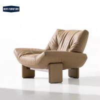 China Home Living Room Modern Scandinavian Sofa Chairs Upholstered Seat Solid Walnut Wood Leg White Lambswool Fabric Leisure for sale