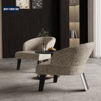 China Fabric MOYI Luxury Armchairs Metal Lounge Chairs Modern Leisure Sofa Chairs with Furry Living Room Design Mail Packing Y for sale