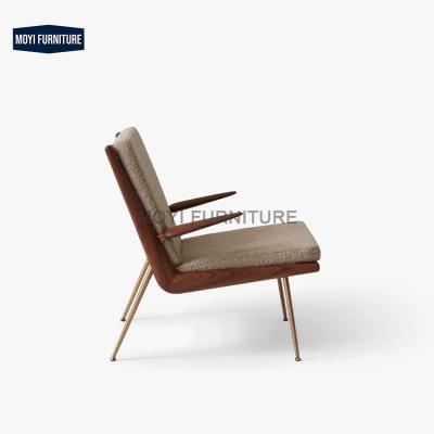 China Carpet Recommended MOYI Half House Comfortable Solid Wood Chair Luxury Leisure Single Sofa Chair Living Room Villa Style for sale