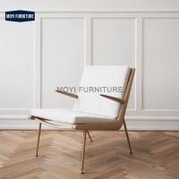 China Carpet Recommended MOYI Half House Comfortable Solid Wood Chair Luxury Leisure Single Sofa Chair Living Room Villa Style for sale