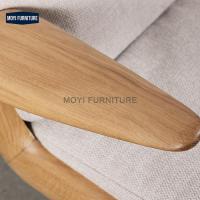 China Carpet Recommended MOYI Half House Comfortable Solid Wood Chair Luxury Leisure Single Sofa Chair Living Room Villa Style for sale