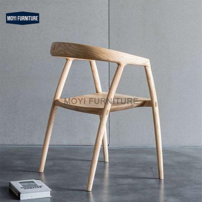 China Wabi Sabi Custom Wooden Dining Chair Nordic Walnut Color Chair Solid Wood Chair Design Style for sale
