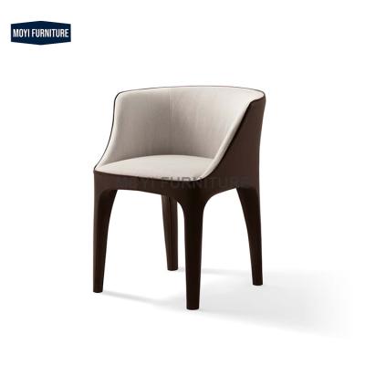 China Leather Dining Chair Luxury Design Style Fiberglass Frame Upholstered Modern Seating Restaurant Hotel Modern Home Apartment for sale