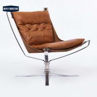 China end MOYI Traditional Vintage Hotel Furniture Lounge Chair Featuring Carbon Steel Frame and Artificial Leather for Home Villa for sale