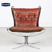 China end MOYI Traditional Vintage Hotel Furniture Lounge Chair Featuring Carbon Steel Frame and Artificial Leather for Home Villa for sale