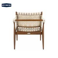 China Custom solid wood leather backrest armrest recliner accent leisure chair comfortable design for hotel and home furniture for sale