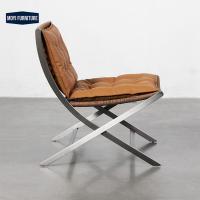 China Arm Chair Modern Italian Chair Designer Vintage Genuine Leather Living Room Minimalist Designer Sofa Chair Electric No for sale