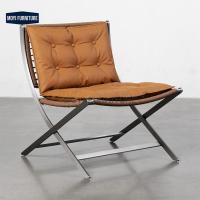 China Arm Chair Modern Italian Chair Designer Vintage Genuine Leather Living Room Minimalist Designer Sofa Chair Electric No for sale