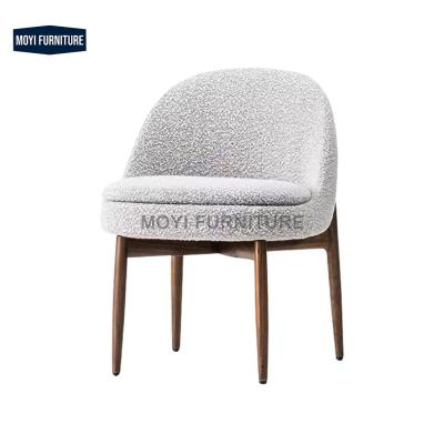 China Dining Room Furniture Wood Leg Dining Chair Fabric Seat and Back Contemporary Seating Options for sale