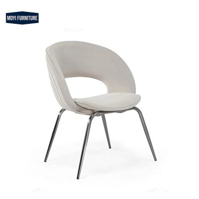 China Dining Room Furniture Comfortable Velvet Dining Chair with Stainless Steel Frame Gold Legs Modern Design Mail Packing Y for sale